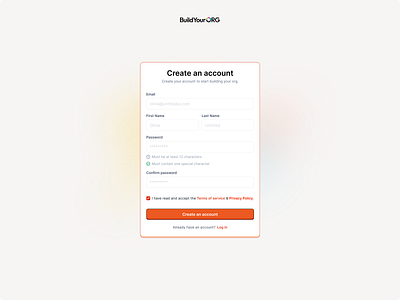 Sign-up UI screen by Amina Bikulova on Dribbble