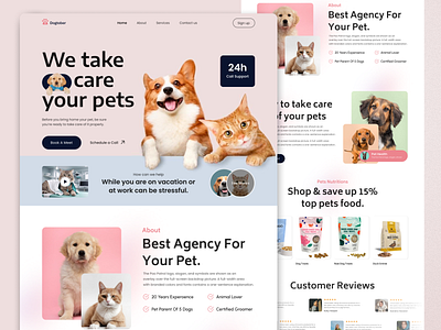 Pet Care Landing Page Web Design by Saiful Islam Shawon on Dribbble