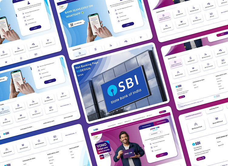 SBI Net Banking Page Redesign - UI/UX by Sneha Purkayastha on Dribbble