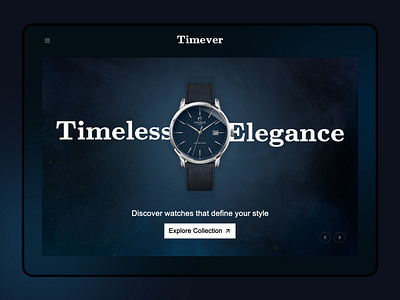 Shop Watches - Hero Section Concept by Bardia Adibi on Dribbble