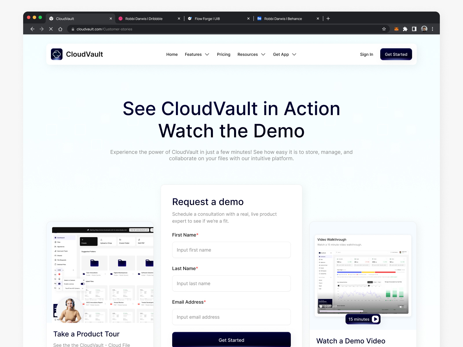 CloudVault - Cloud File Storage (Demo & Contact Us Page) by Robbi ...