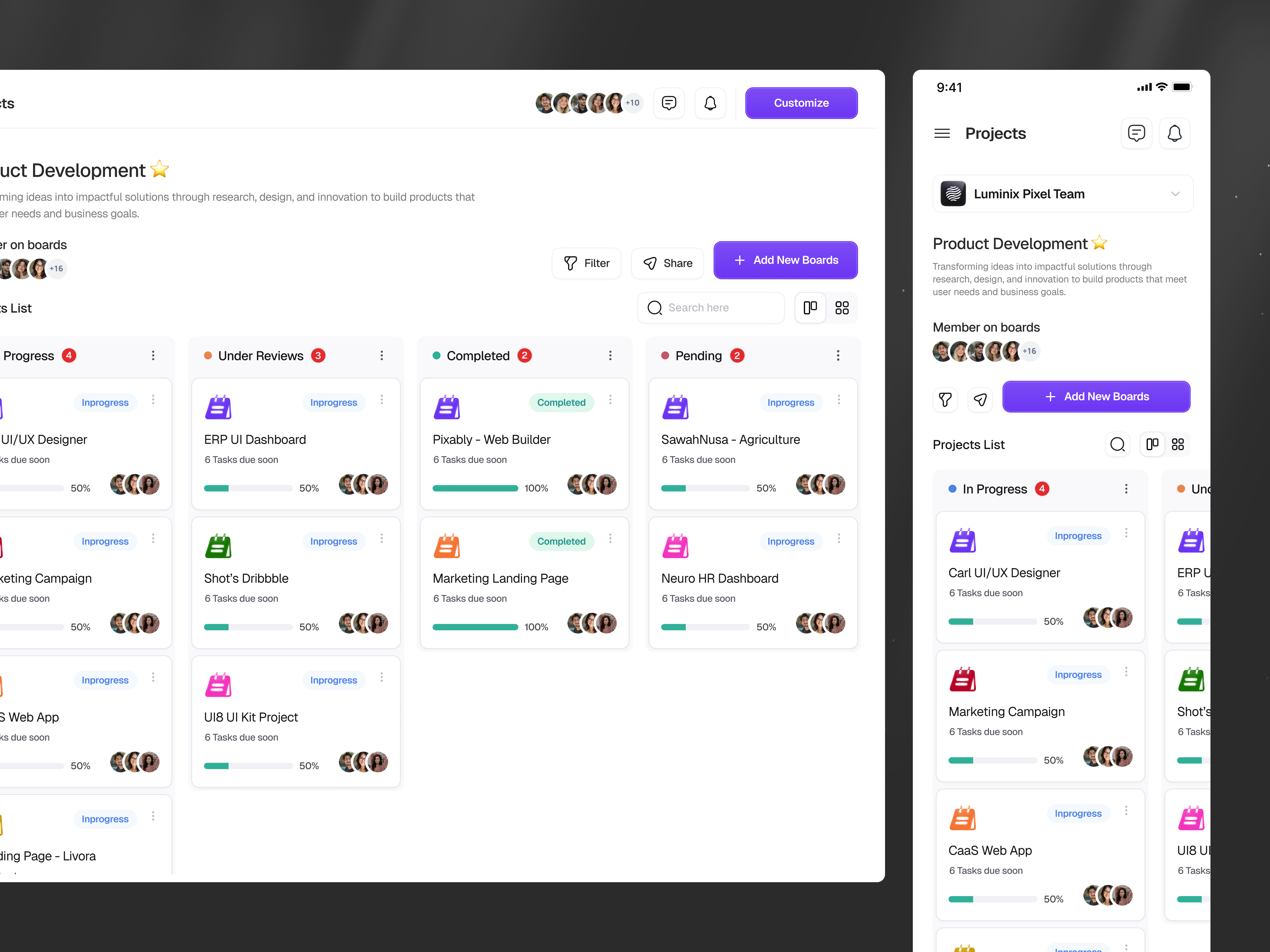 Planova - Dashboard Task Management ( Kanban Board) by Ahmad Nur Fauzi ...