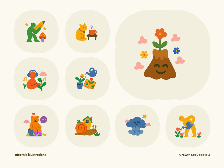 Bloomie Growth illustrations by Getillustrations on Dribbble