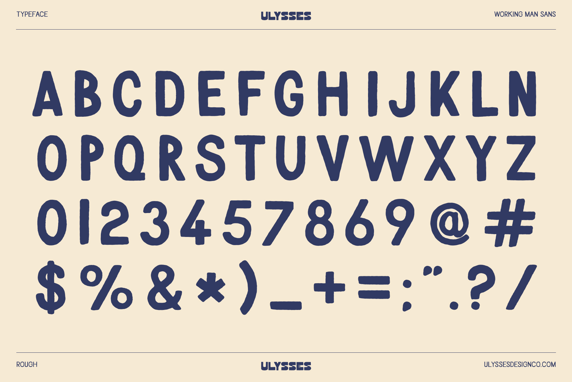 Hand Drawn Display Font - Working Man Sans by Ulysses Design Co on Dribbble