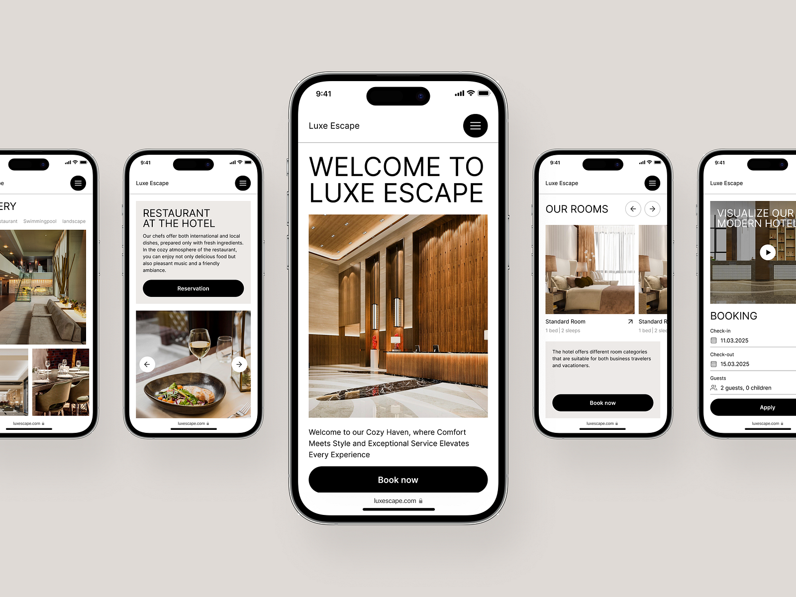 Hotel Mobile Website Design UI by Ronas IT | UI/UX Team on Dribbble