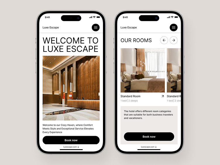 Hotel Mobile Website Design UI by Ronas IT | UI/UX Team on Dribbble