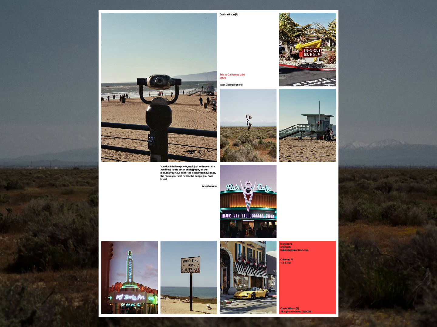 Film Photography Portfolio / Grid Layout by Alex Butsko on Dribbble
