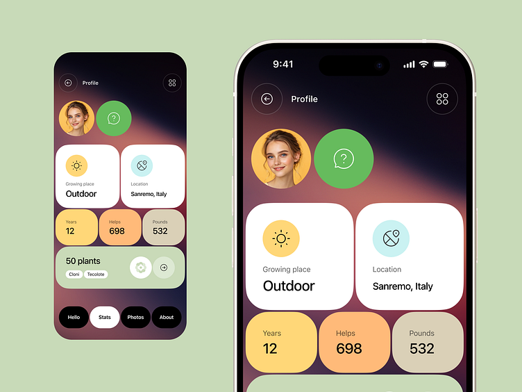 App Design Plant Profile by Nixtio on Dribbble