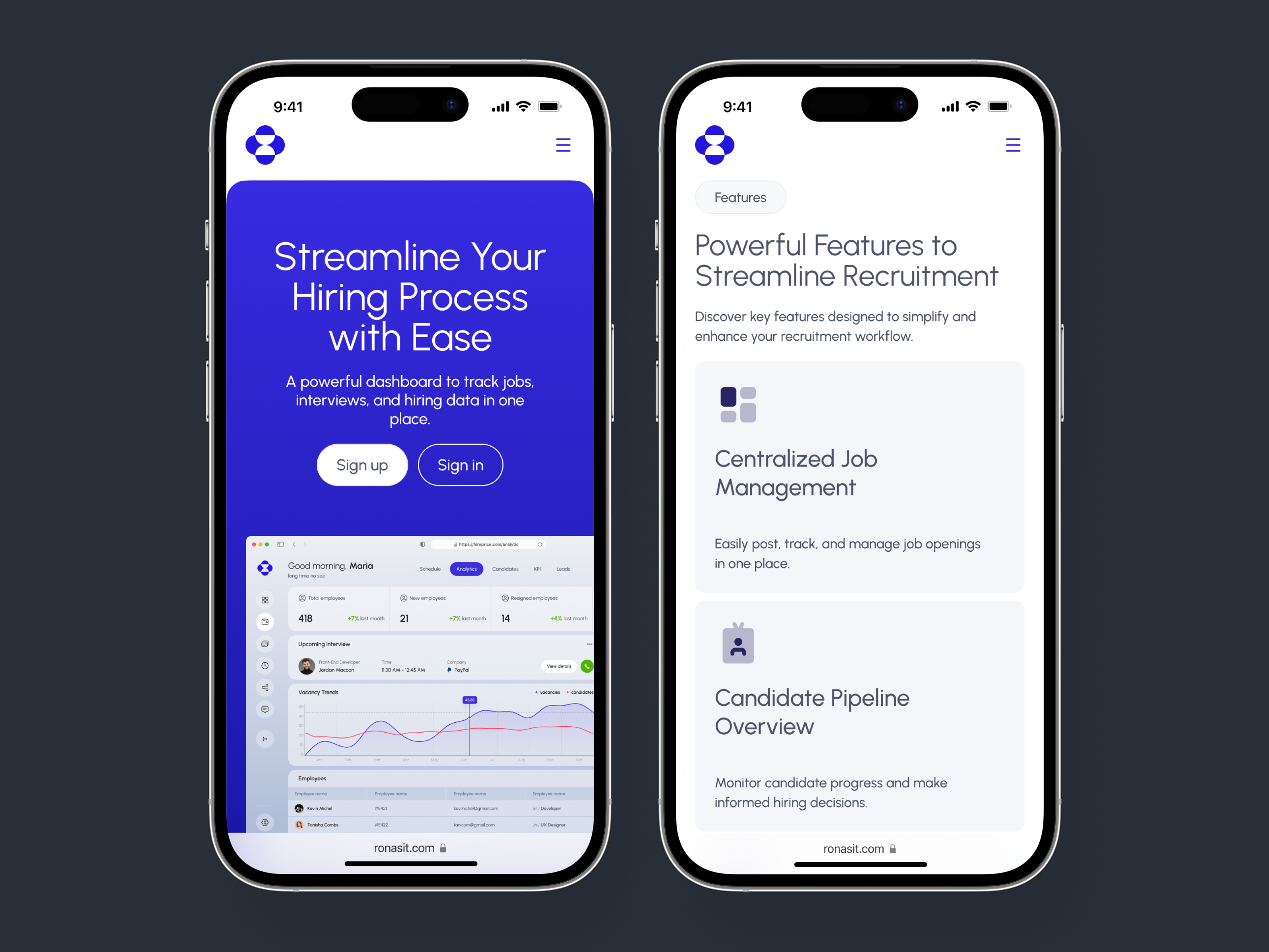 Recruitment Mobile Website UI Design by Ronas IT | UI/UX Team on Dribbble