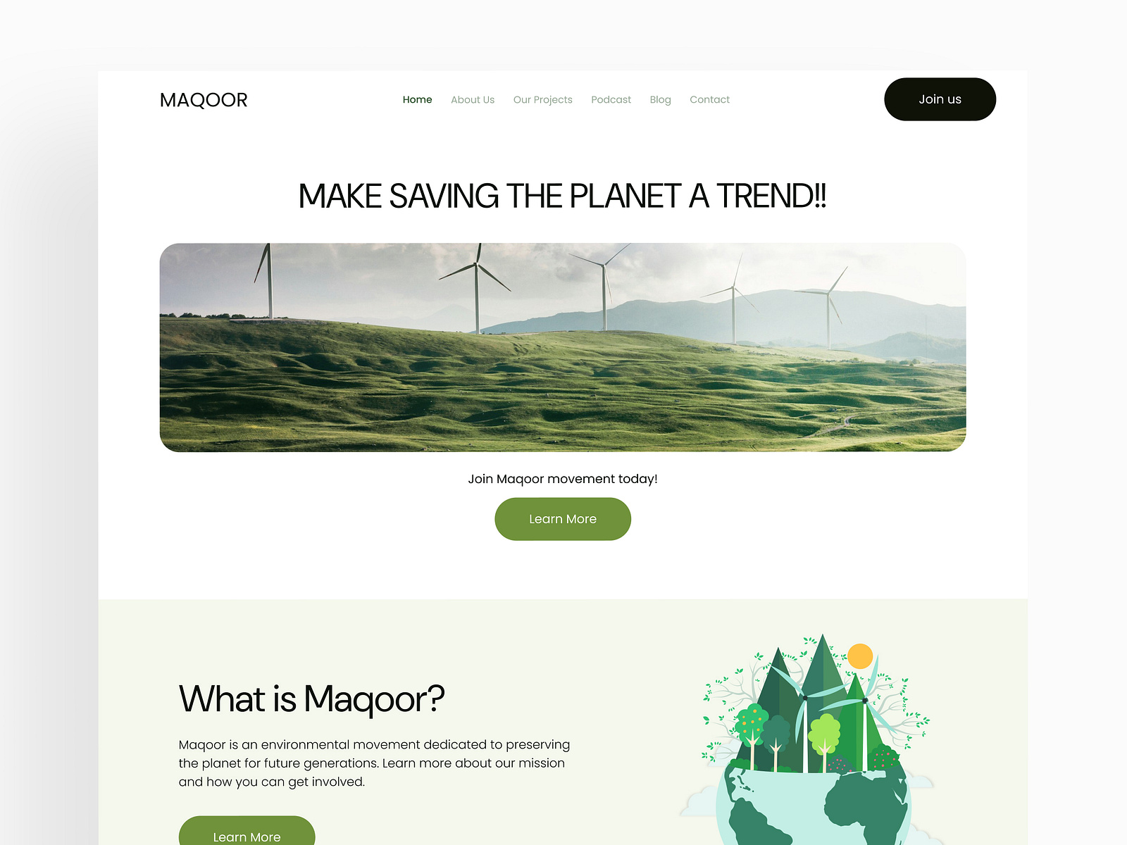 Environmental NGO website Design by Aqsa Shoukat on Dribbble