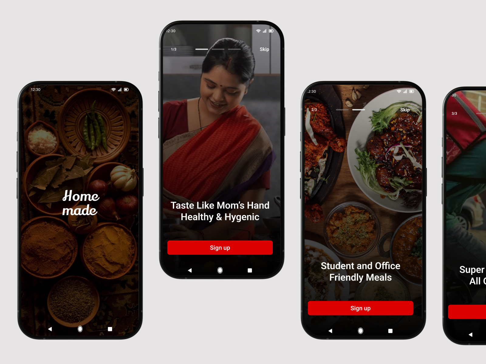 Homemade Food delivery App Onboarding Flow by Farsid Araf on Dribbble