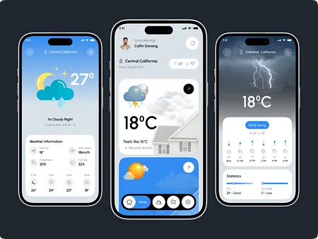 Browse thousands of Weather UI images for design inspiration | Dribbble
