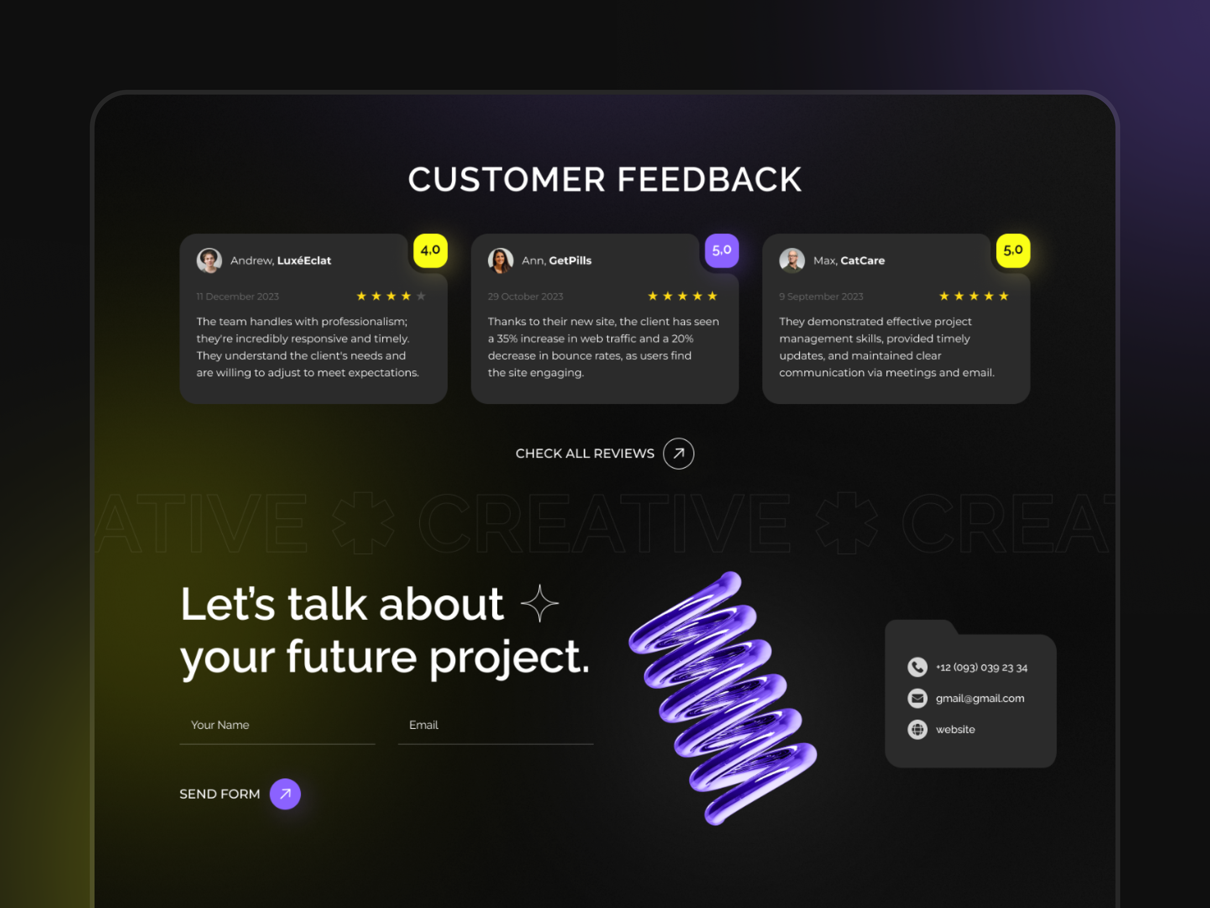 DLab — Design Agency Website by Anhelina | Senior UX/UI Designer on Dribbble