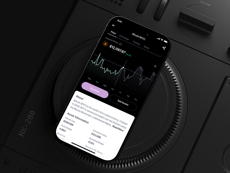Crypto Mobile App UI/UX - Asset Detail & Trading Overview by Keitoto on ...