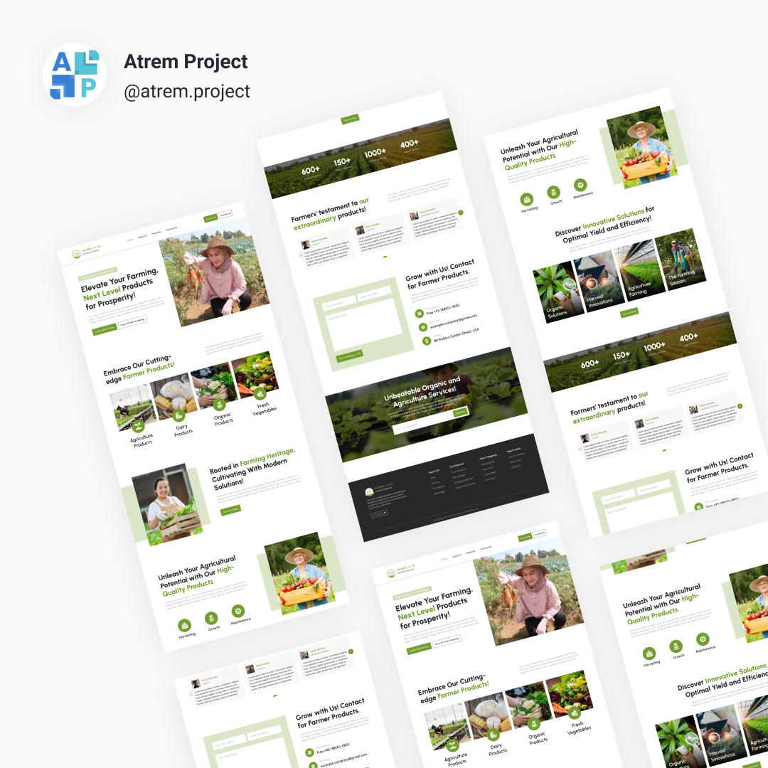 Farmer Landing Page by Atrem Project on Dribbble