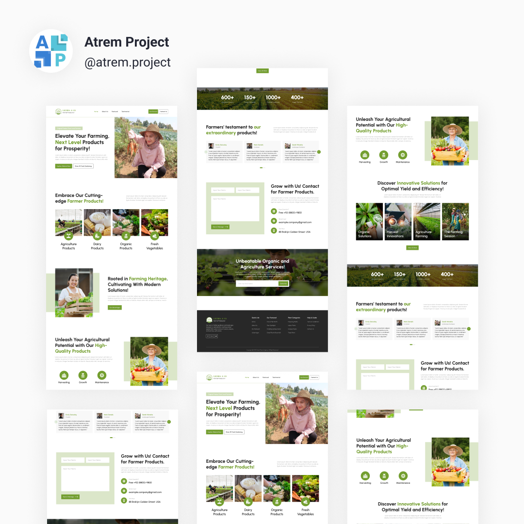 Farmer Landing Page by Atrem Project on Dribbble