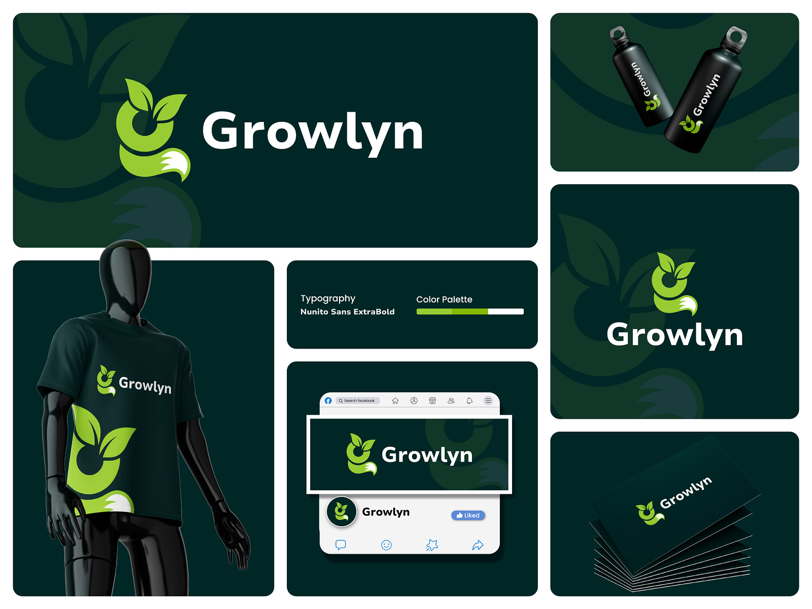 Growlyn Logo & Brand Identity Design (Unused – For Sale) by Durjoy ...