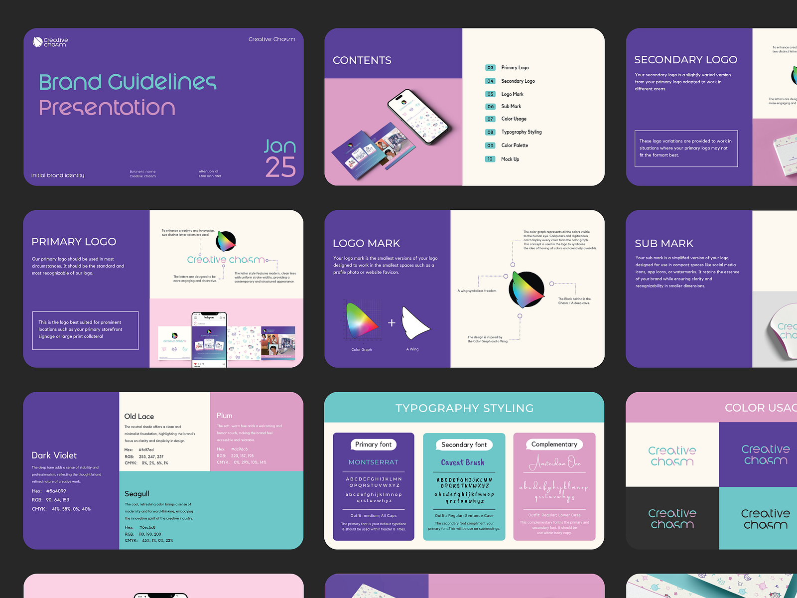 Creative Chasm Brand Guidelines by Khin linn Htet on Dribbble