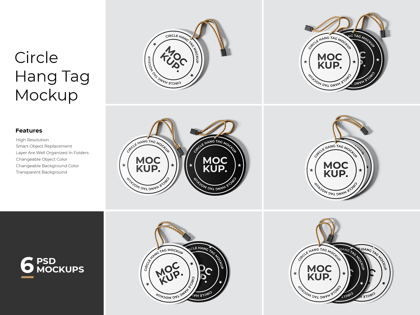 Circle Hang Tag Mockup by Rizky Audymas on Dribbble
