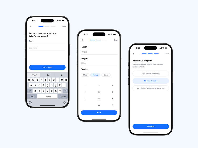 Flowbit - Hydration App Onboarding by Robin Joseph on Dribbble