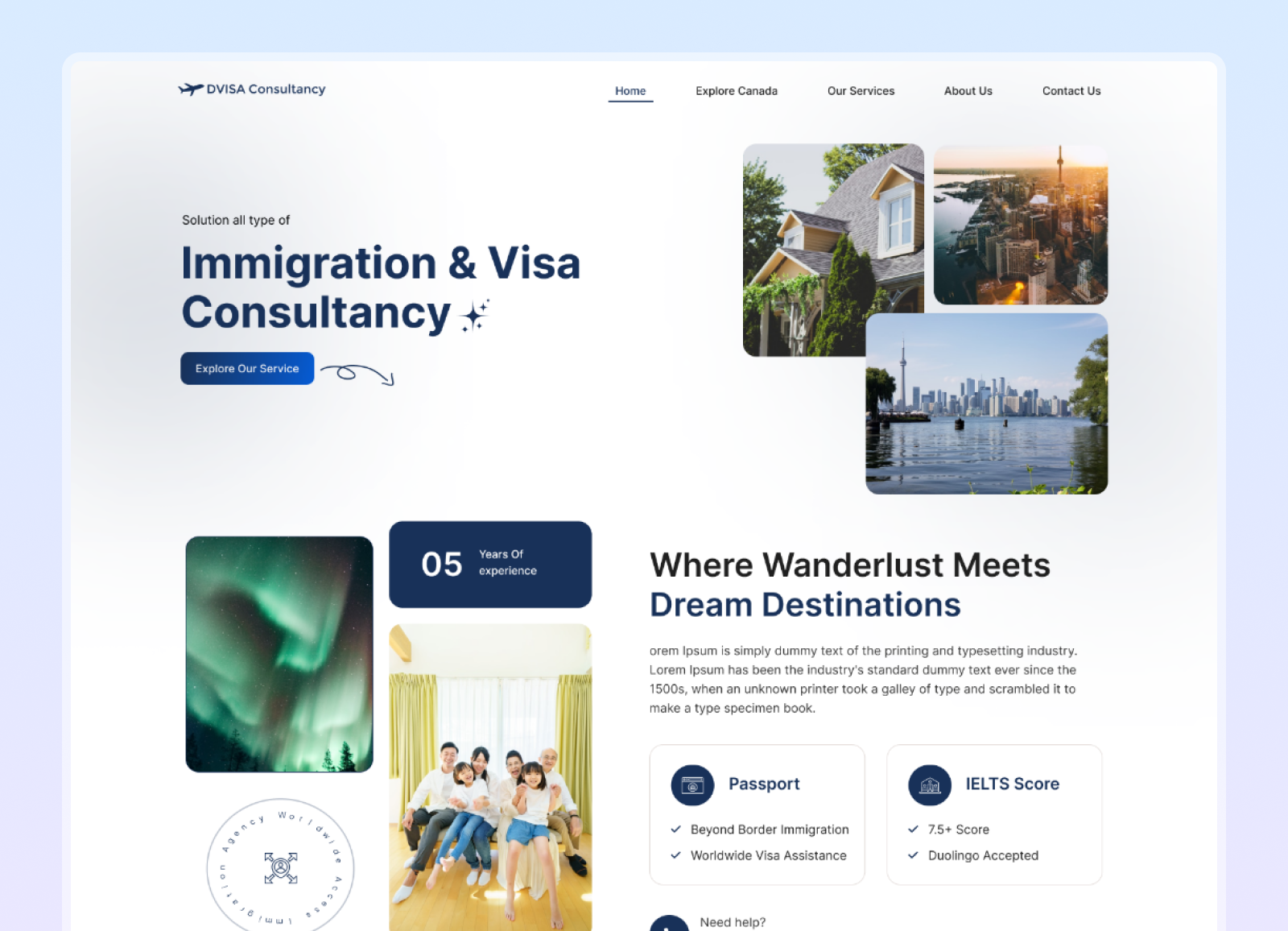 Immigration & Visa Consultancy Website – Modern UX/UI Design by Umme ...