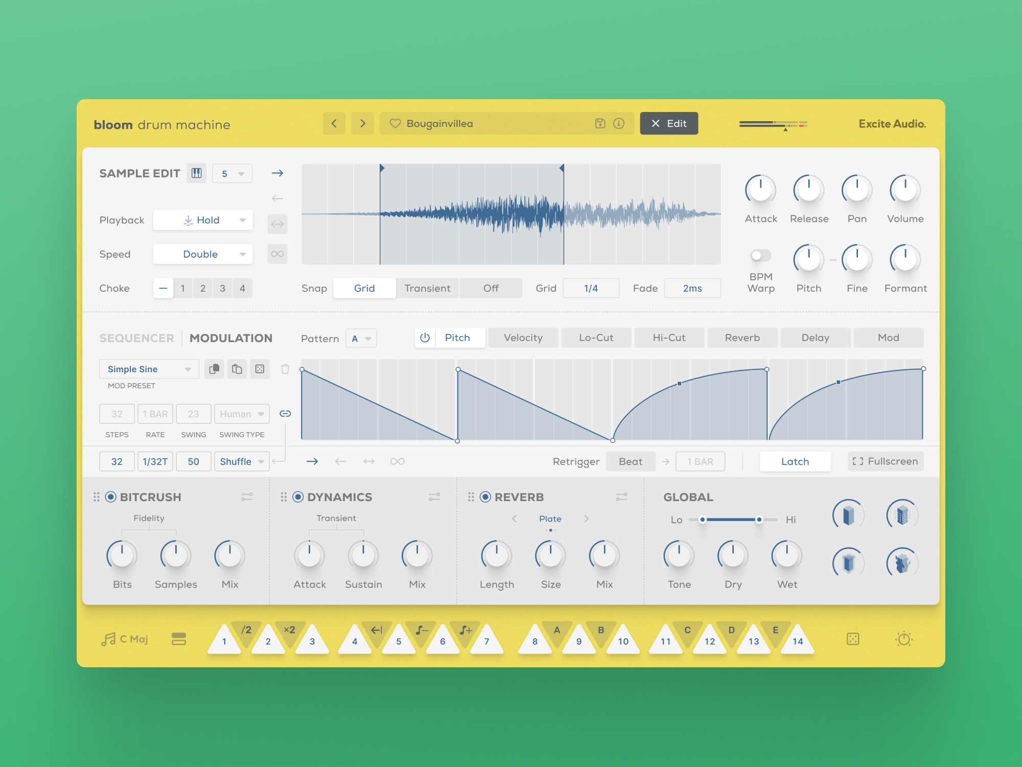 Bloom Drum Machine Vst Plugin by Resonant Design on Dribbble