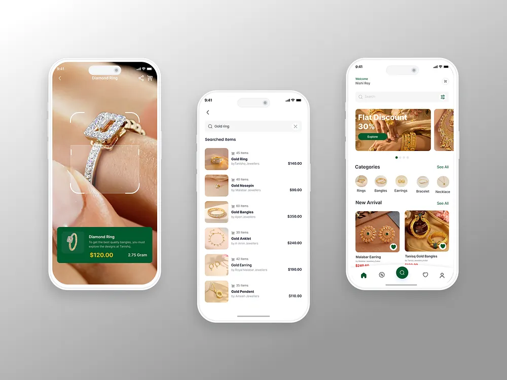 Jewellery App UI designs, themes, templates and downloadable graphic ...