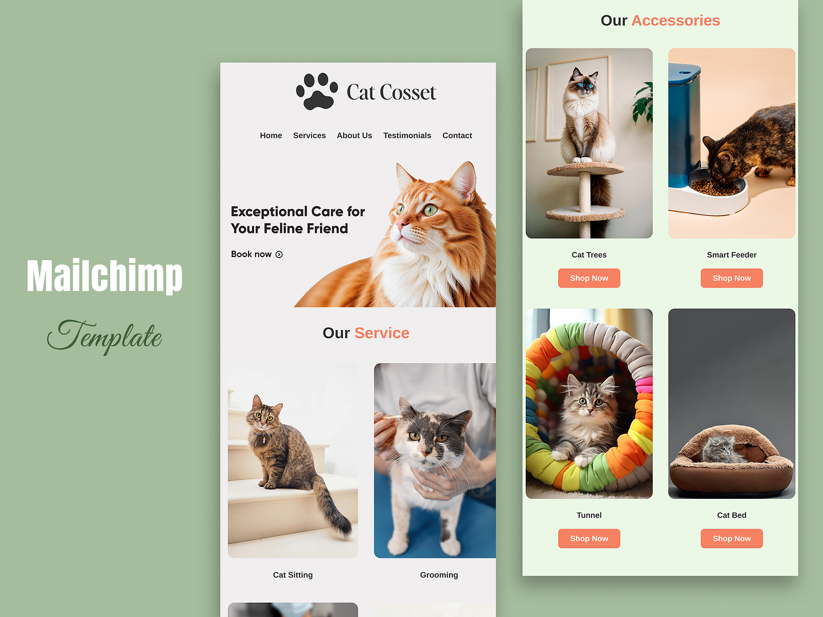 Modern Pet Mailchimp Email Template Design by Khan Mohammad Imran on ...