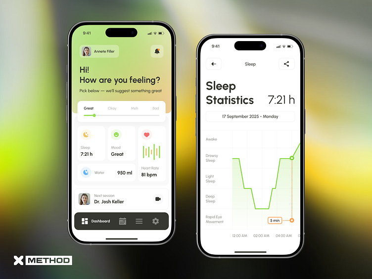 Health Tracker Mobile App by Xmethod on Dribbble