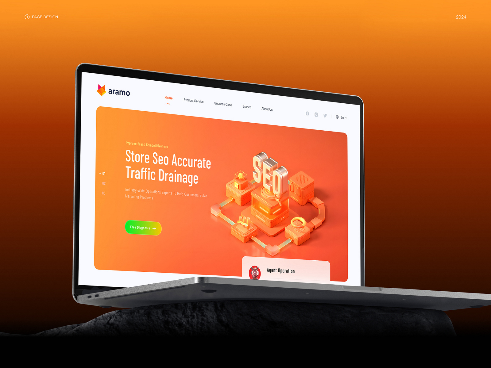Official website design by Goldie on Dribbble