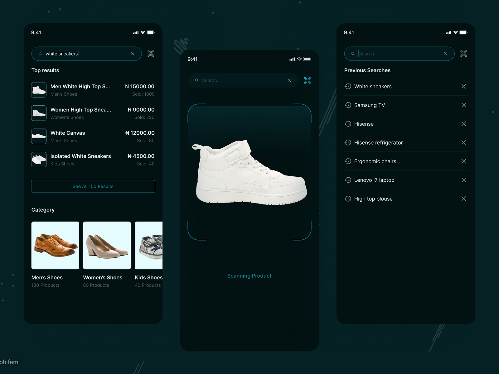 Search and Scan Product UI by Daramola Femi Oluwatobi on Dribbble