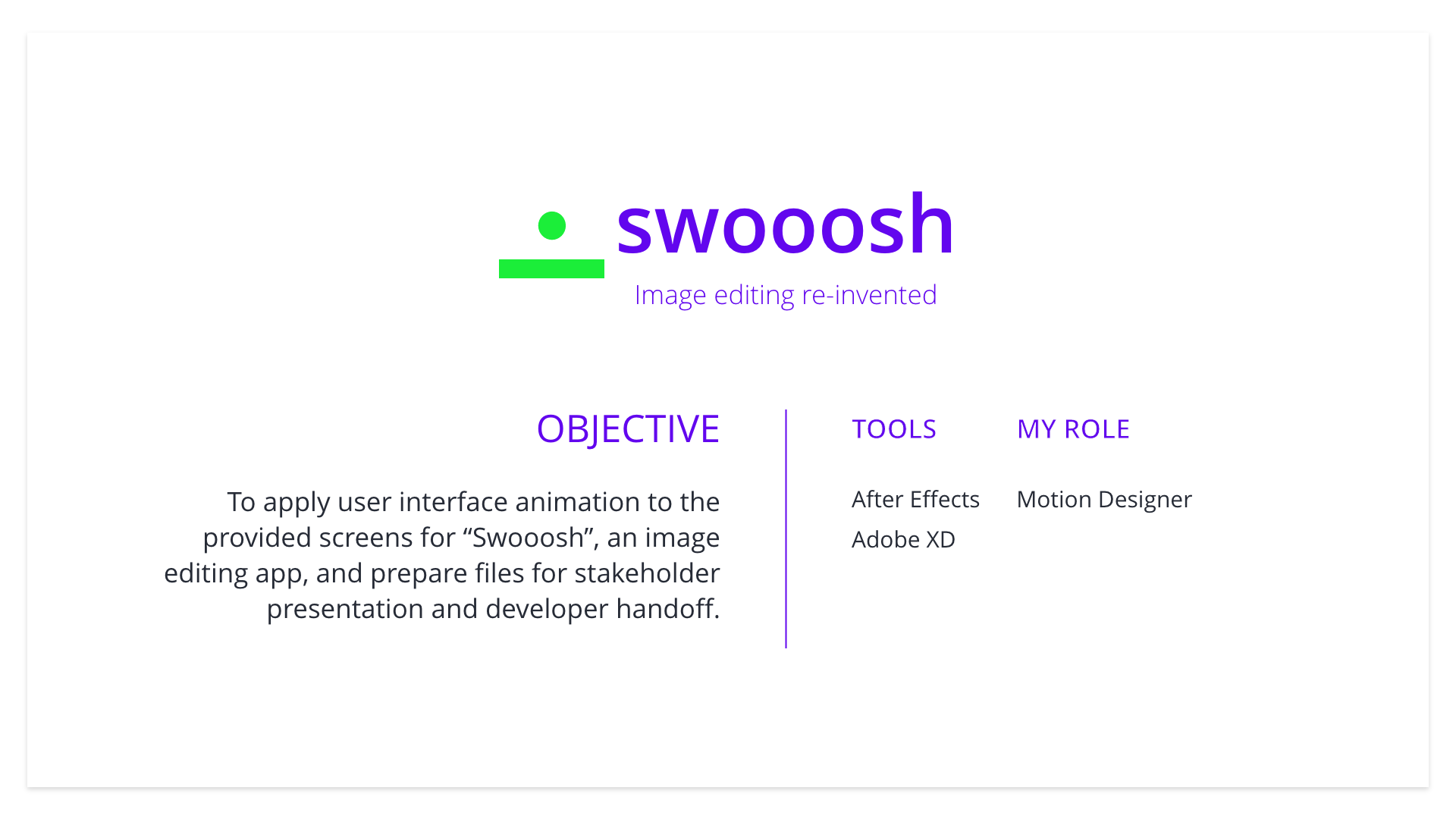 Swooosh App Case Study & Animation by Katie Hitchcock on Dribbble