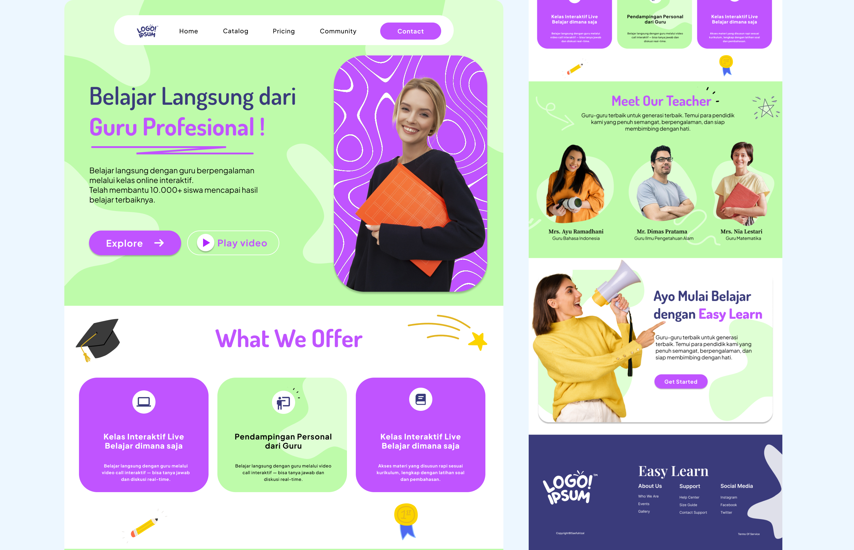 Easy Learn - Landing Page by Saeful Rizal on Dribbble