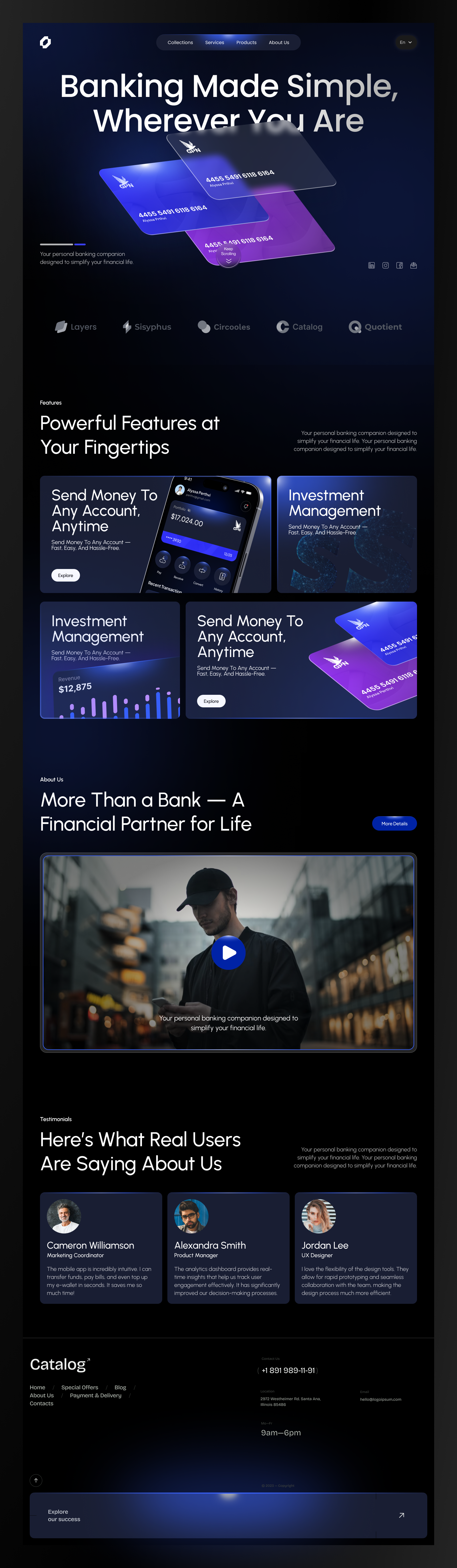 Digital Banking Landing Page by Dhimas Mo for Emura on Dribbble