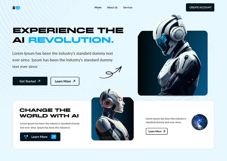 AI - Website User Interface. by Prateek on Dribbble