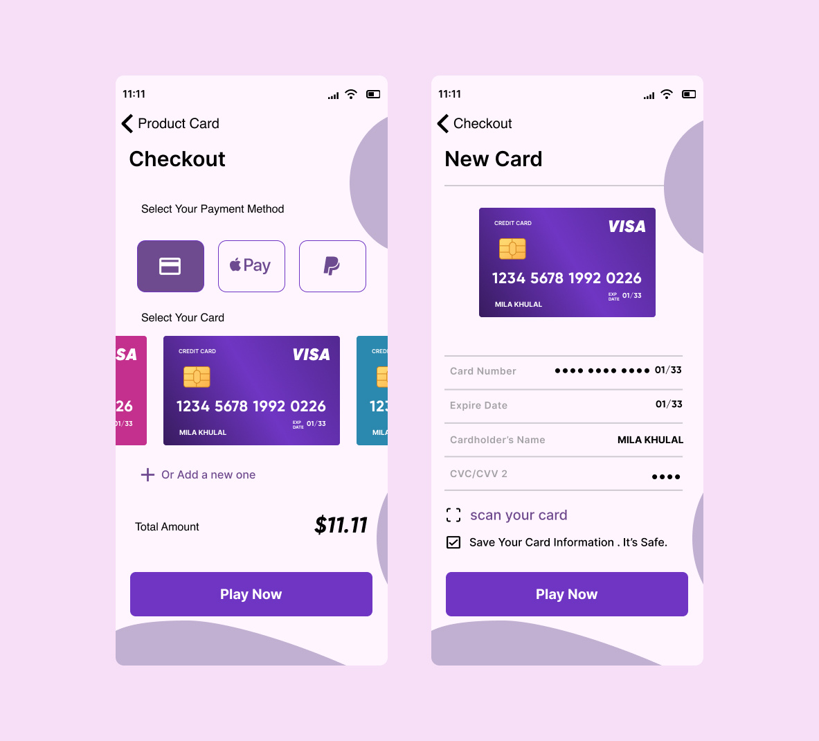 Credit Card Checkout page by Mila Khulal on Dribbble