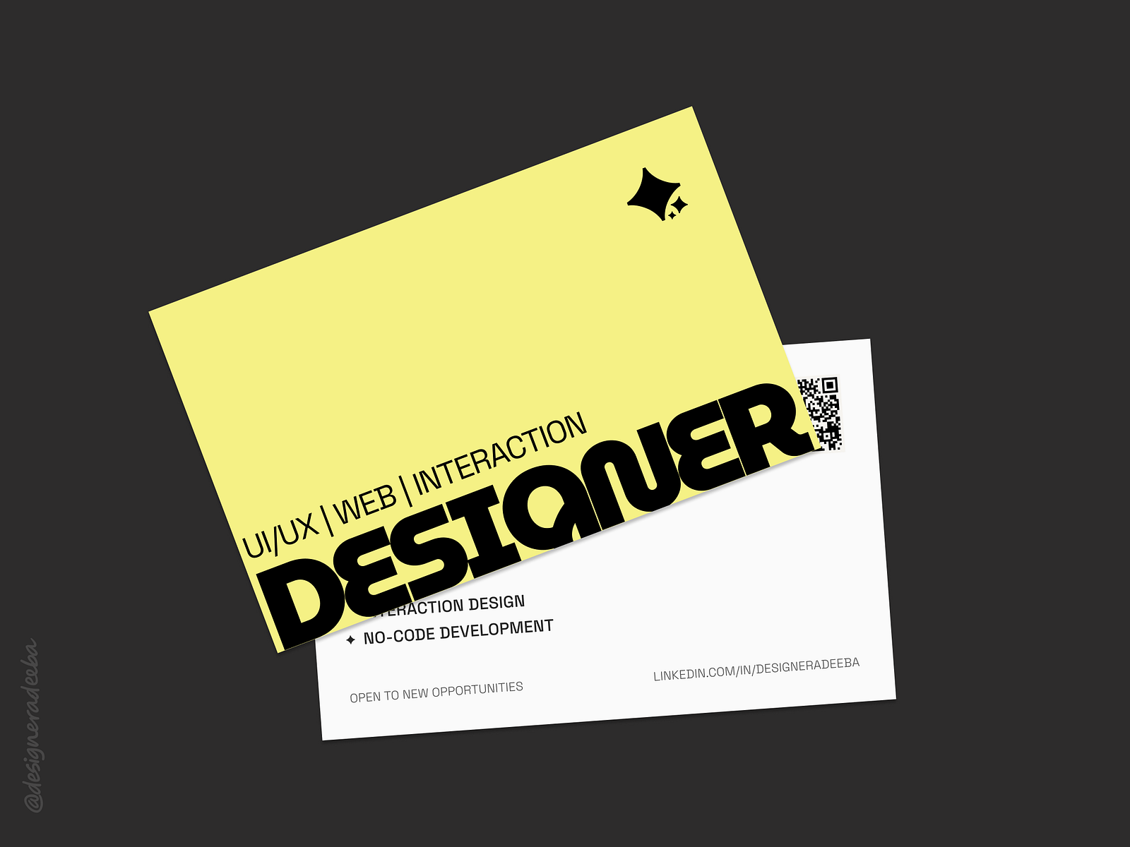 Business Card by Adeeba M on Dribbble