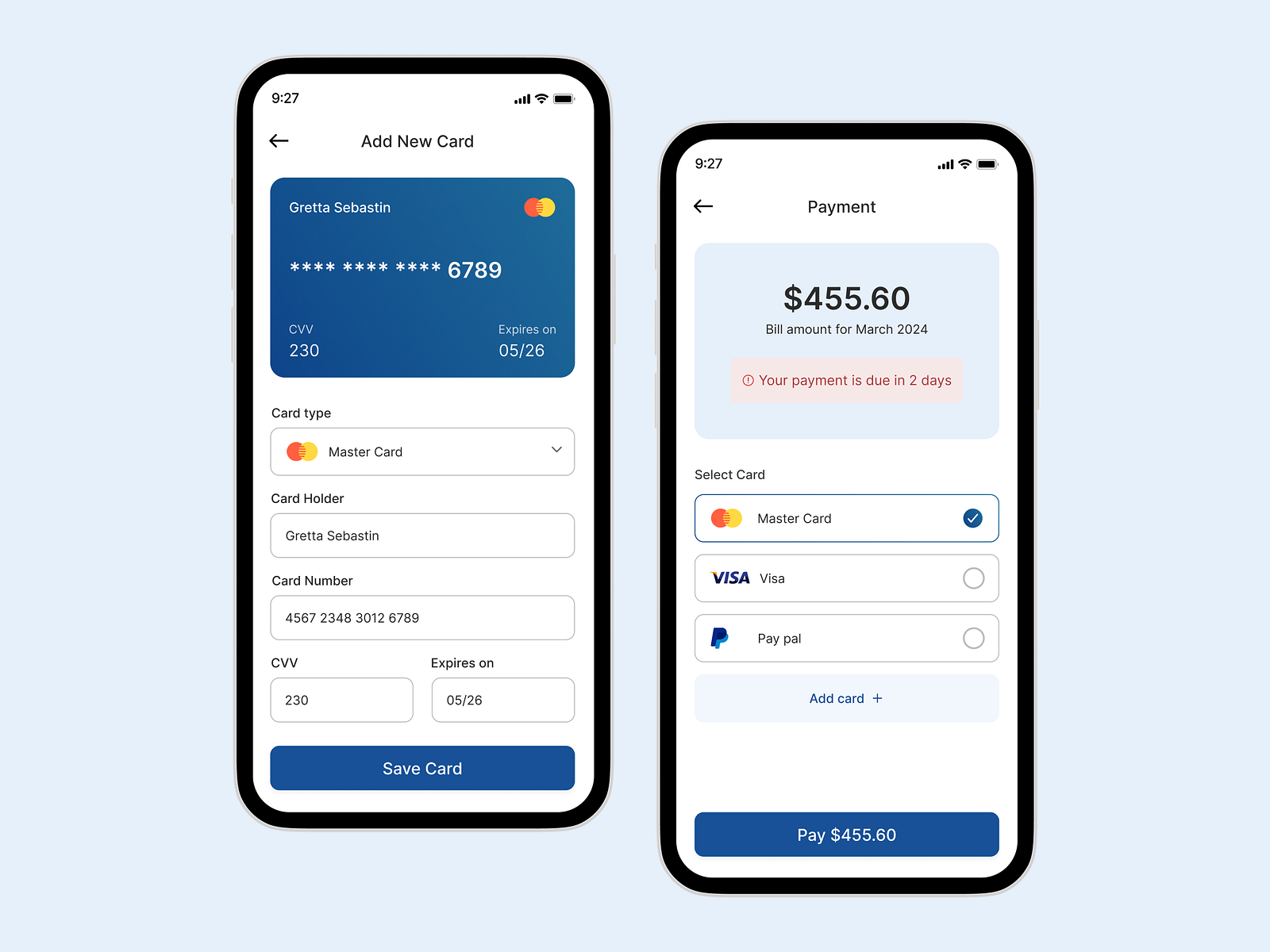 Credit Card Checkout by Adeeba M on Dribbble