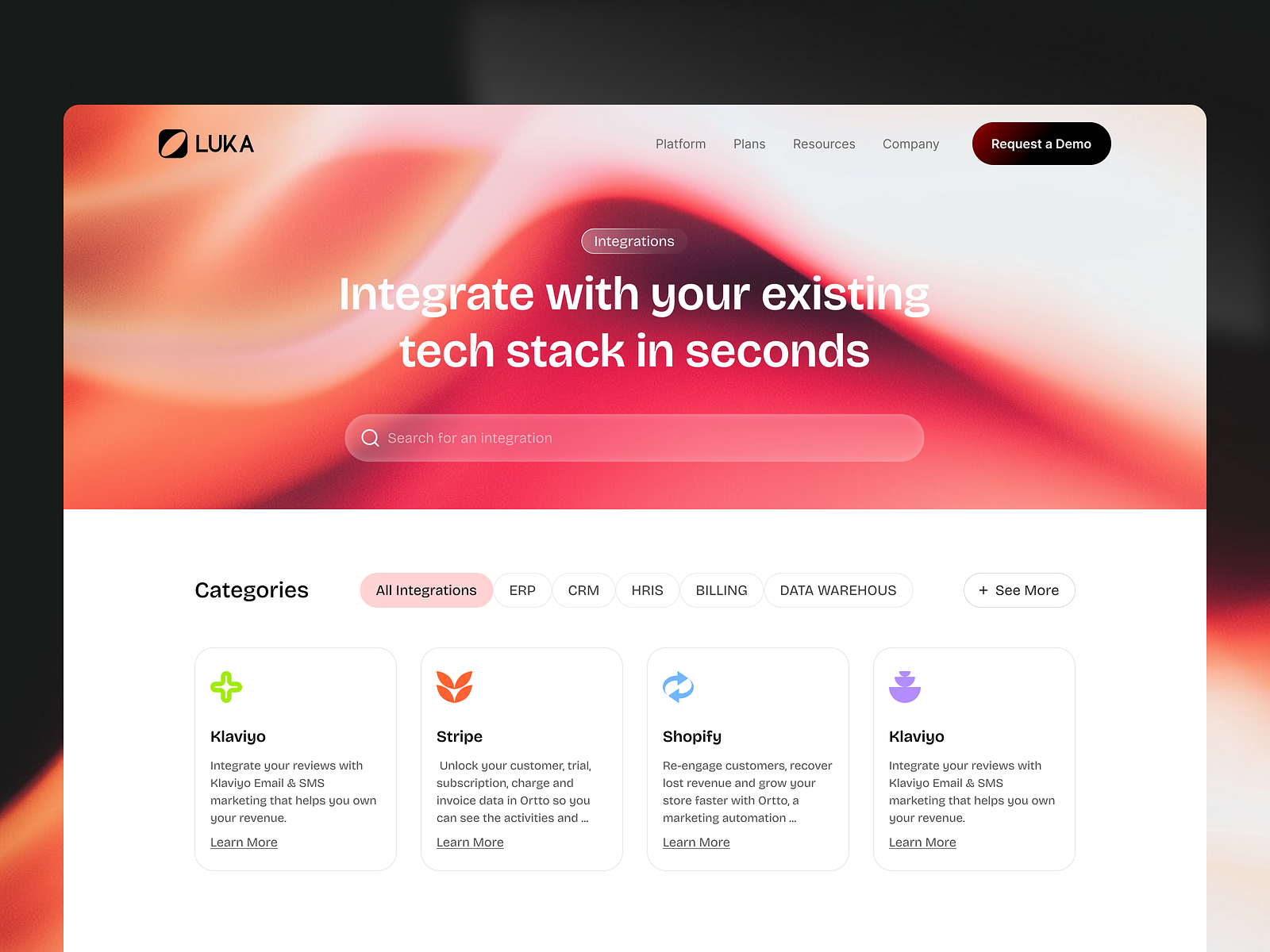 Clean & Minimal Integration Page UI by Aziz Howlader | UX/UI Designer on Dribbble