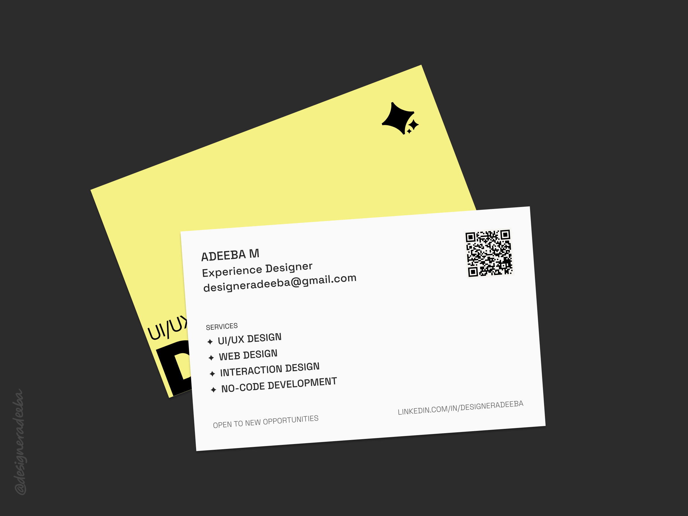 Business Card by Adeeba M on Dribbble