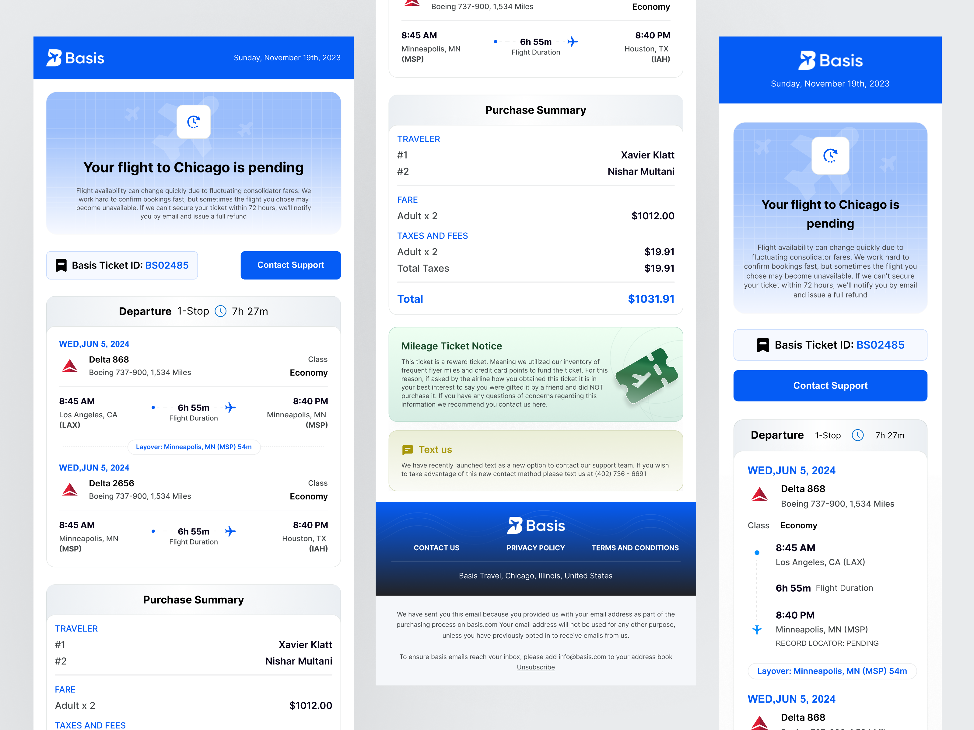 Flight Booking Confirmation Email UI/UX by Nishar Multani on Dribbble