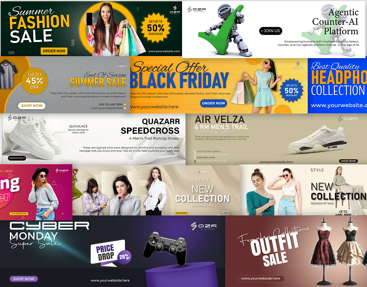 Modern Web Banner Blend Template Design by Quazarr on Dribbble