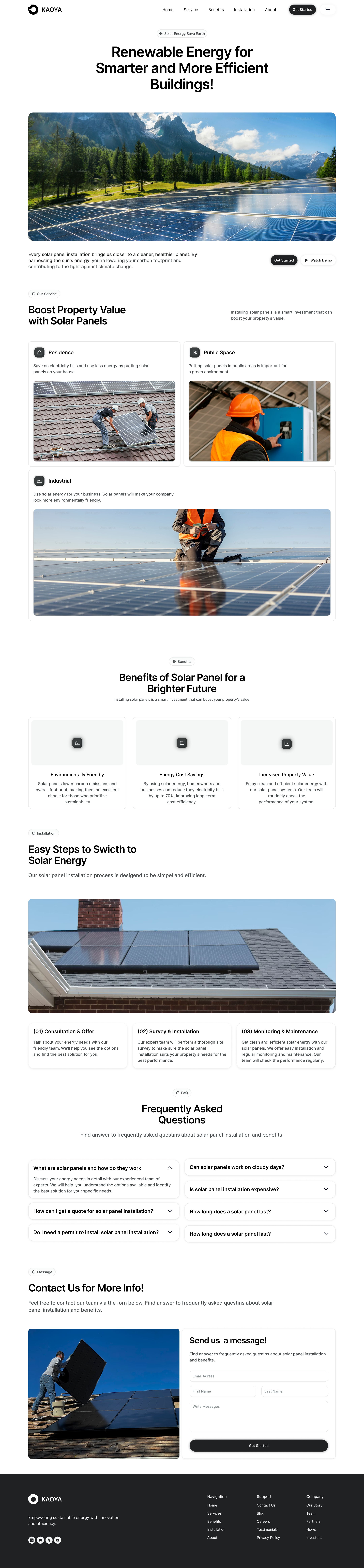 KAOYA - Renewable Energy Web Hero Section by dhan ptra on Dribbble