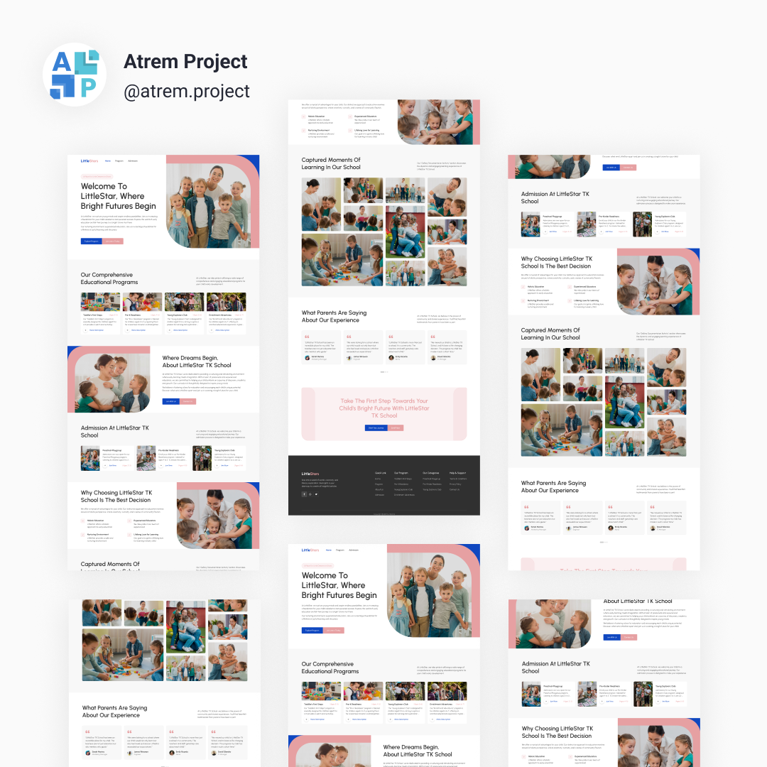 LittleStars - Landing Page Kindergarten School by Atrem Project on Dribbble