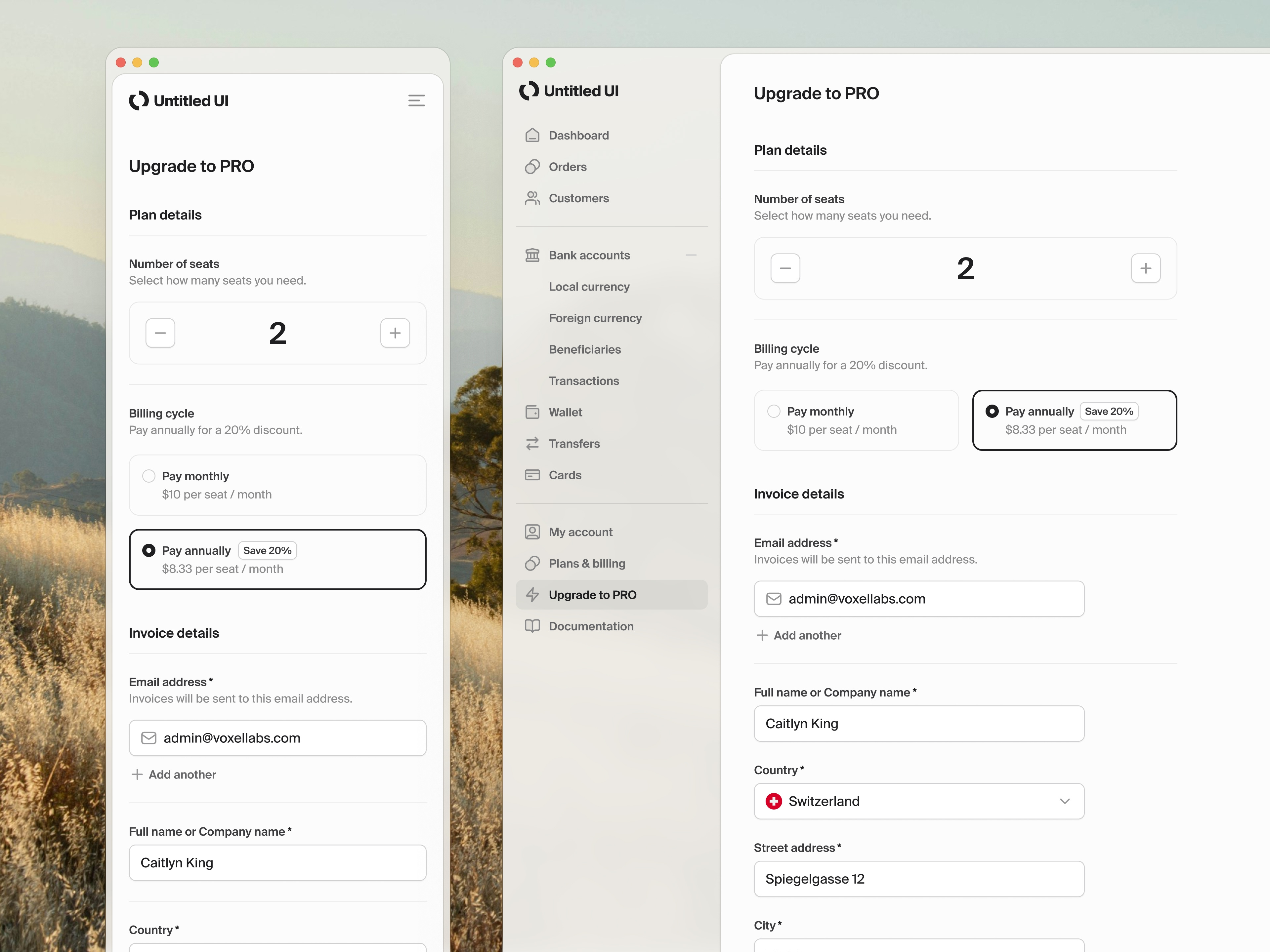 Billing user flow — Untitled UI by Jordan Hughes® on Dribbble