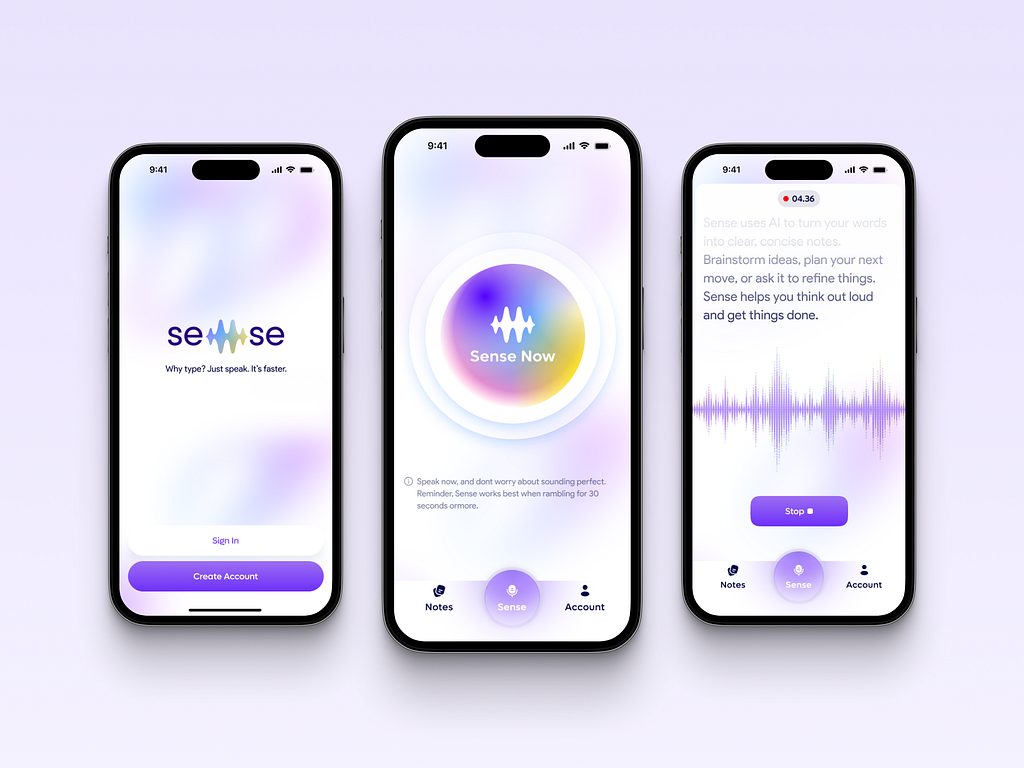 AI voice writing assistant app by Subash Chandra for Seative Digital on ...