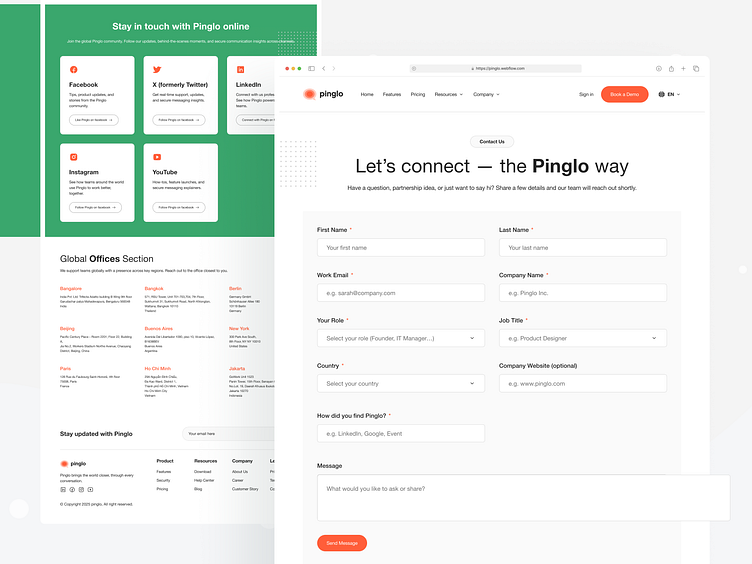 Contact Page with Simple Form Layout by Sulton handaya for Pelorous on ...
