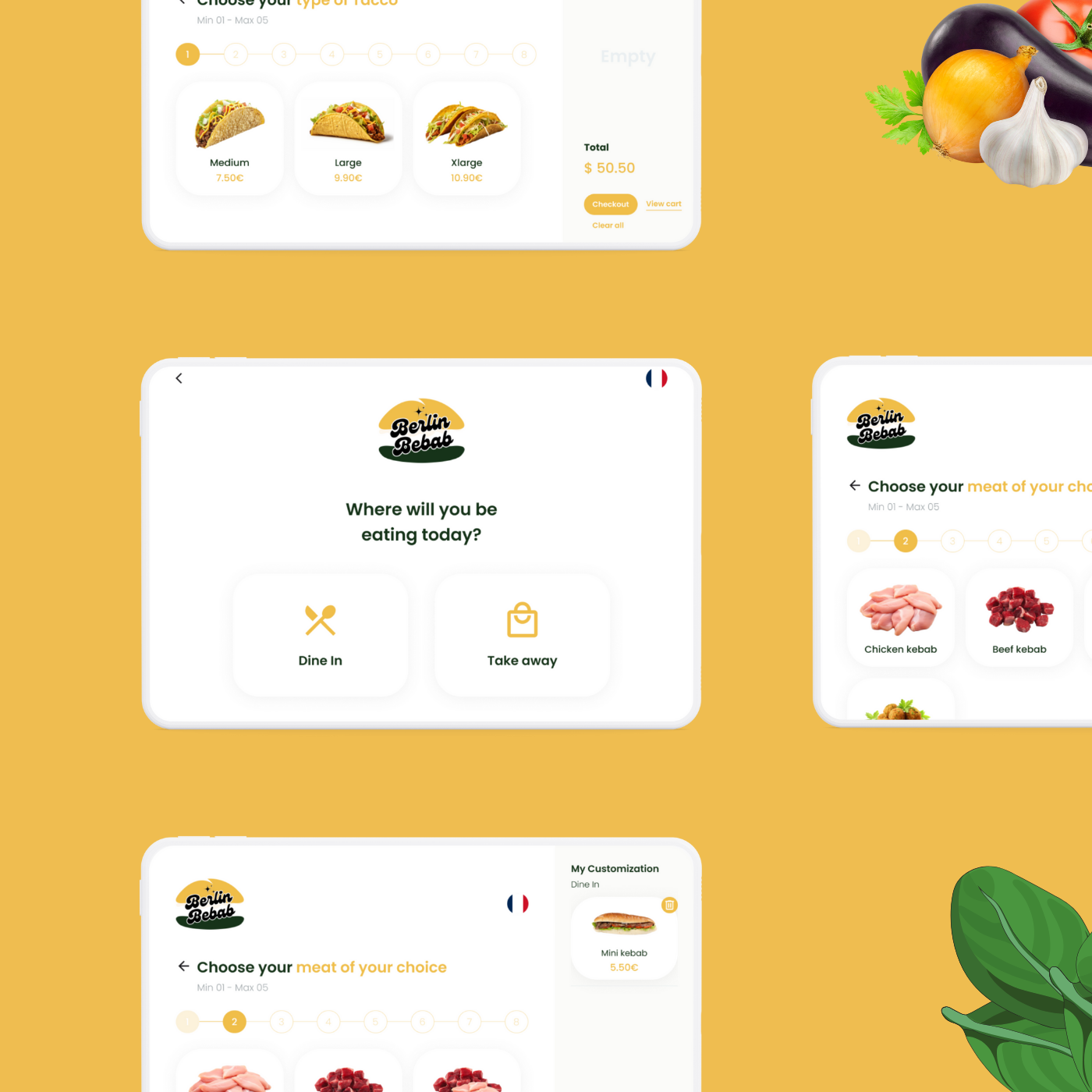 Restaurant SelfService Kiosk UI/UX design by Samreen_shahid on Dribbble