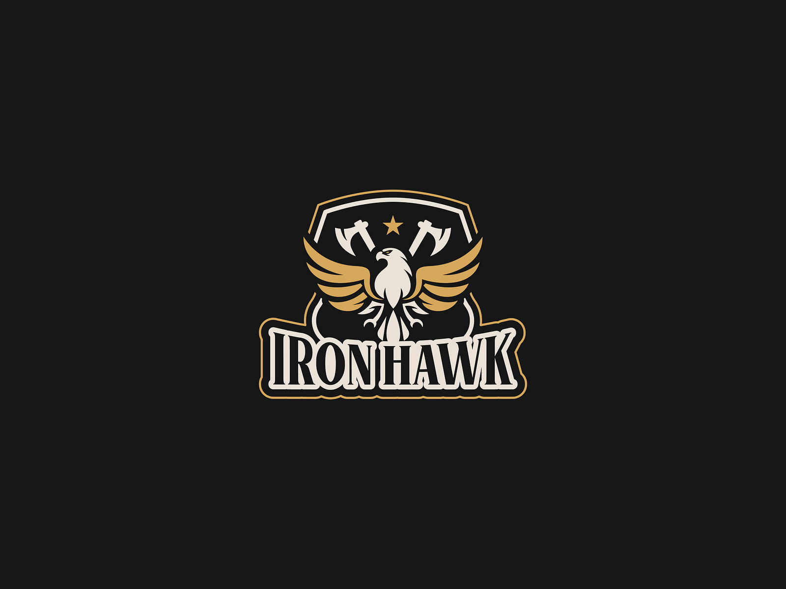 IRONHAWK: Minimalist Logo Featuring Hawk and Twin Axes by Make Patel on ...