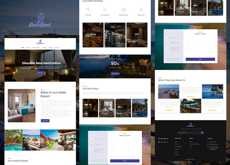 JJ Beach Resort - Modern Hotel Website UI Design by Aqeel Shafy on Dribbble